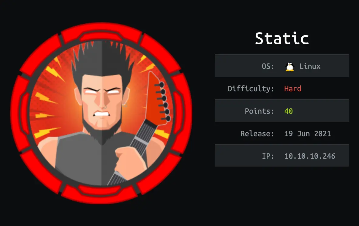 Hackthebox Static Writeup | 0xDedinfosec